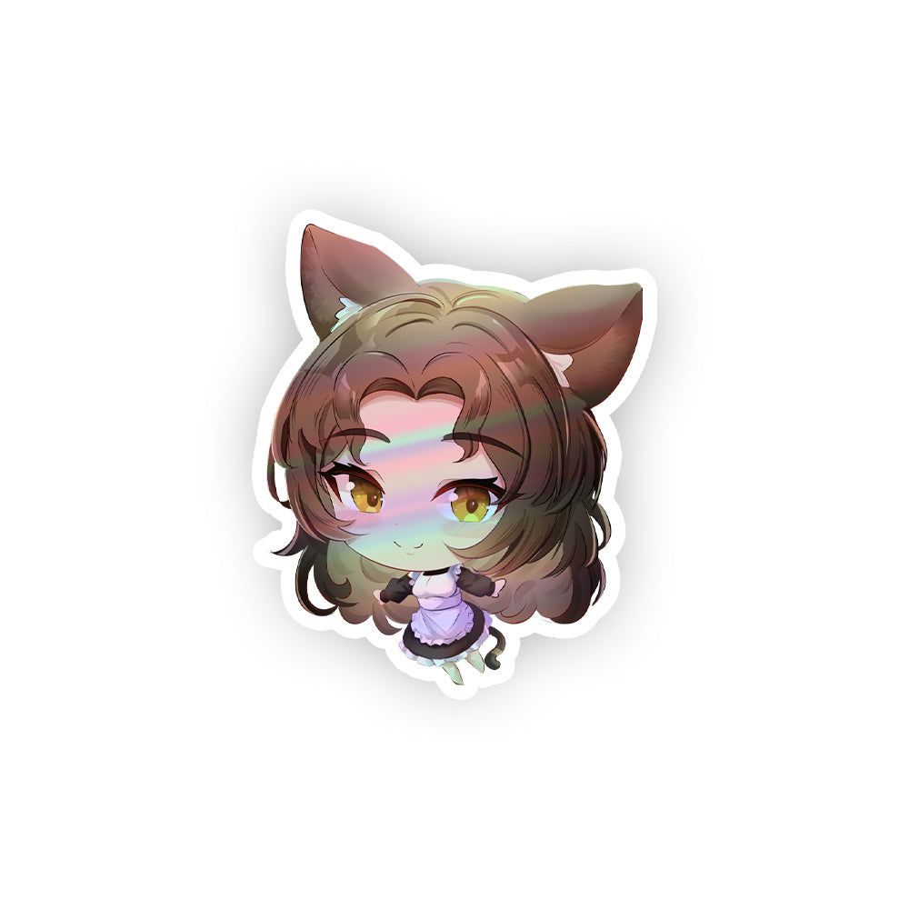 Dee_the_Sphinx Chibi Maid Holographic Sticker – UwU Market