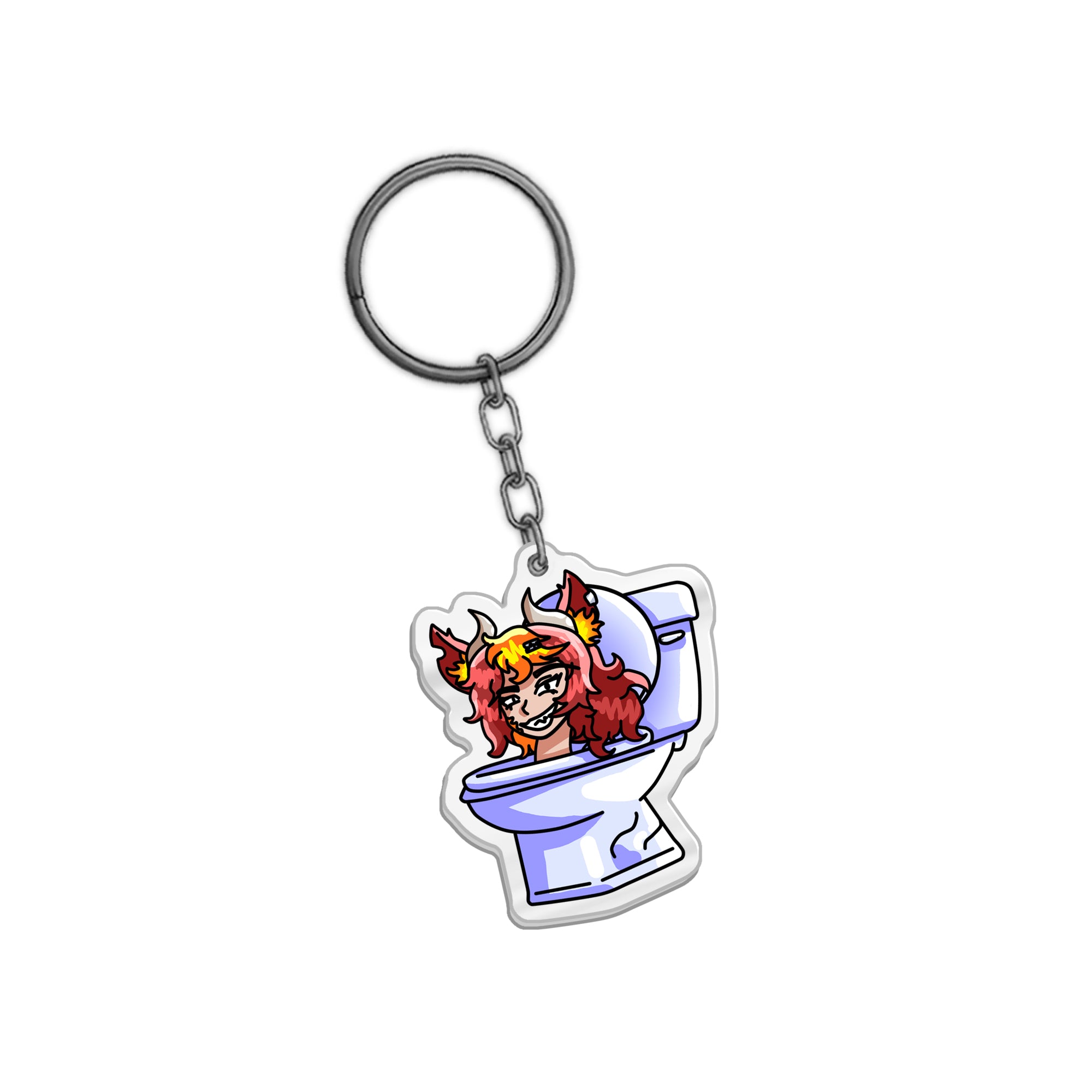 EmberTalks Toilet Acrylic Keychain – UwU Market