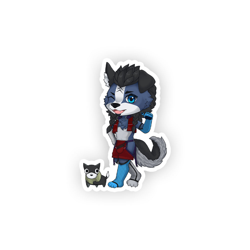 Snow Wave Wolf "Chibi Wolf" Sticker – UwU Market